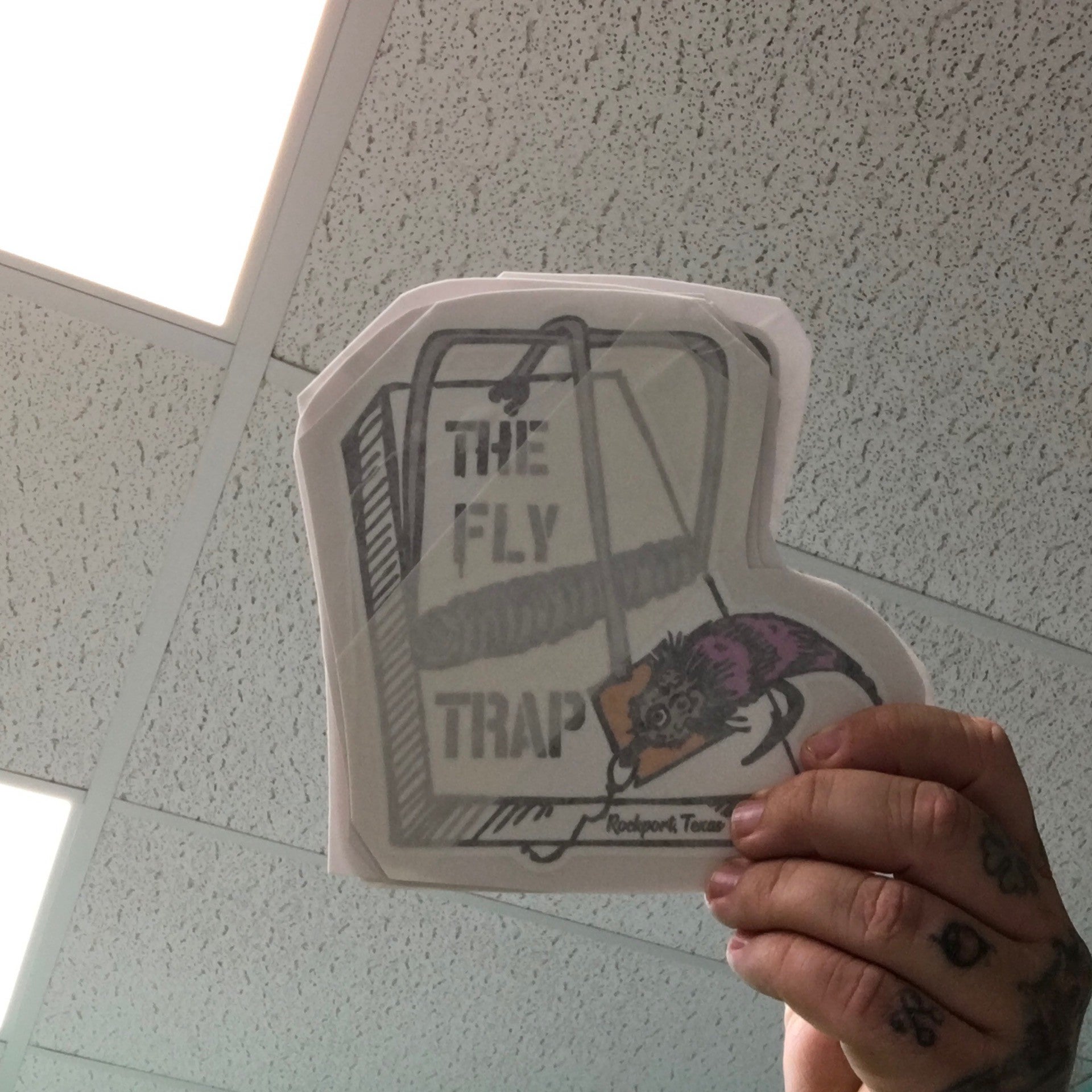 Med. Fly Trap Trap Logo Sticker | The Fly Trap